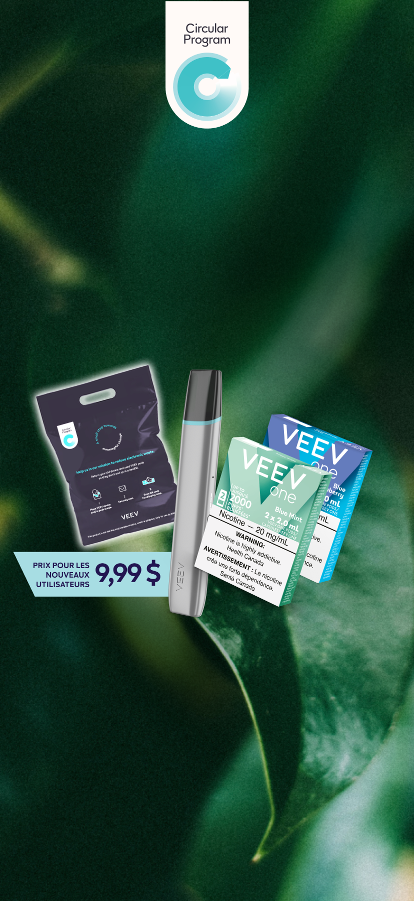 VEEV Canada | Système de capsule VEEV ONE et vapoteuses jetables NOW